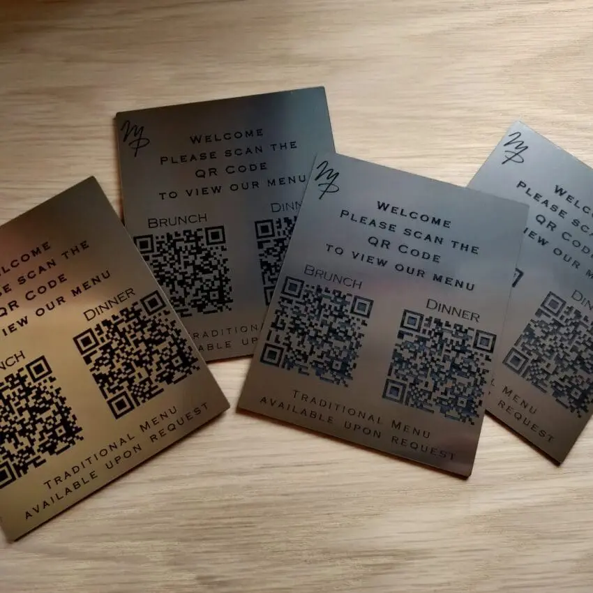 5" x 4" (127mm x 101mm) Rectangular Personalised Plaque with QR Code ...