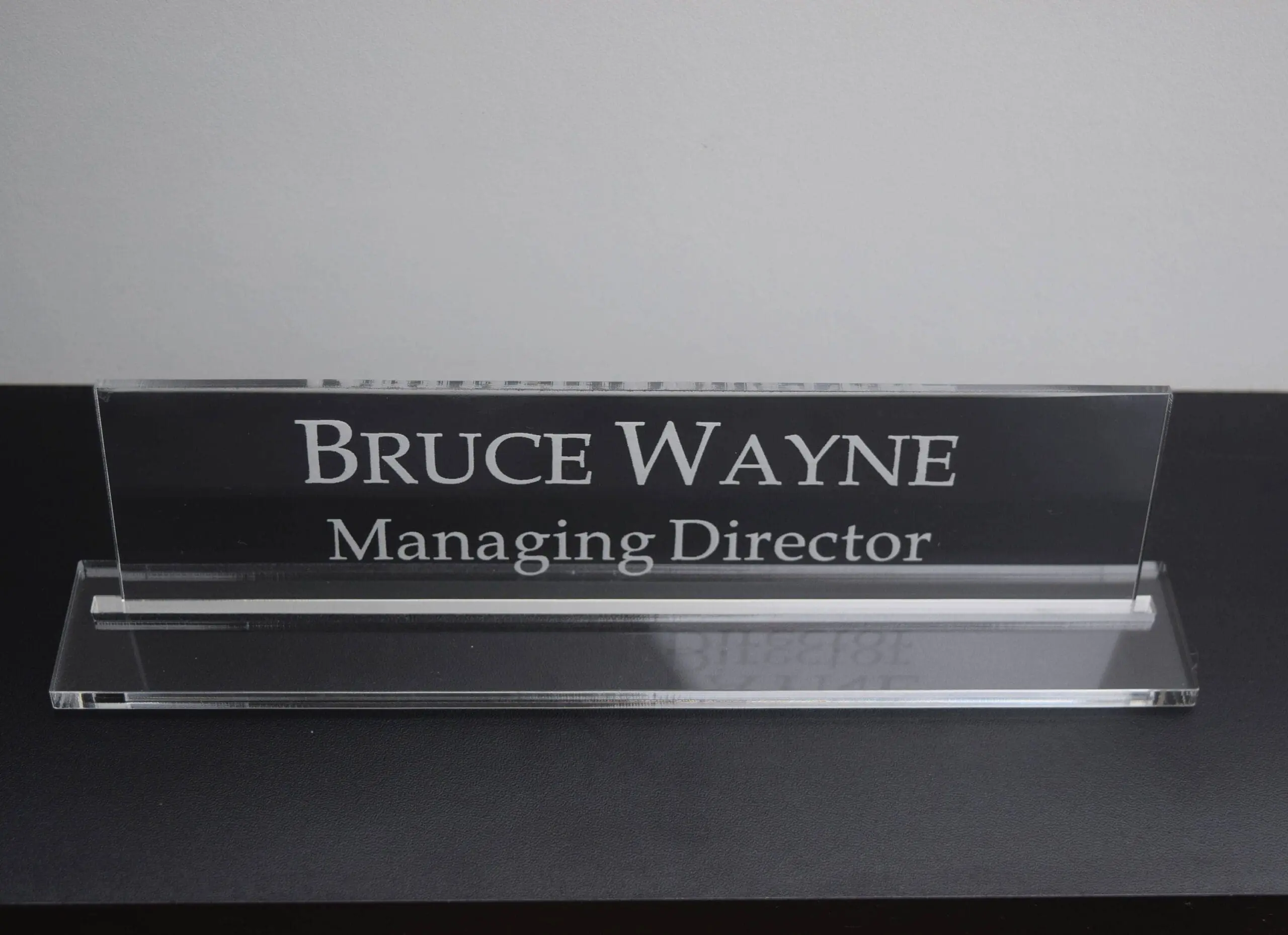 Executive Personalised Desk Name Plate, Custom Engraved Sign, Office ...
