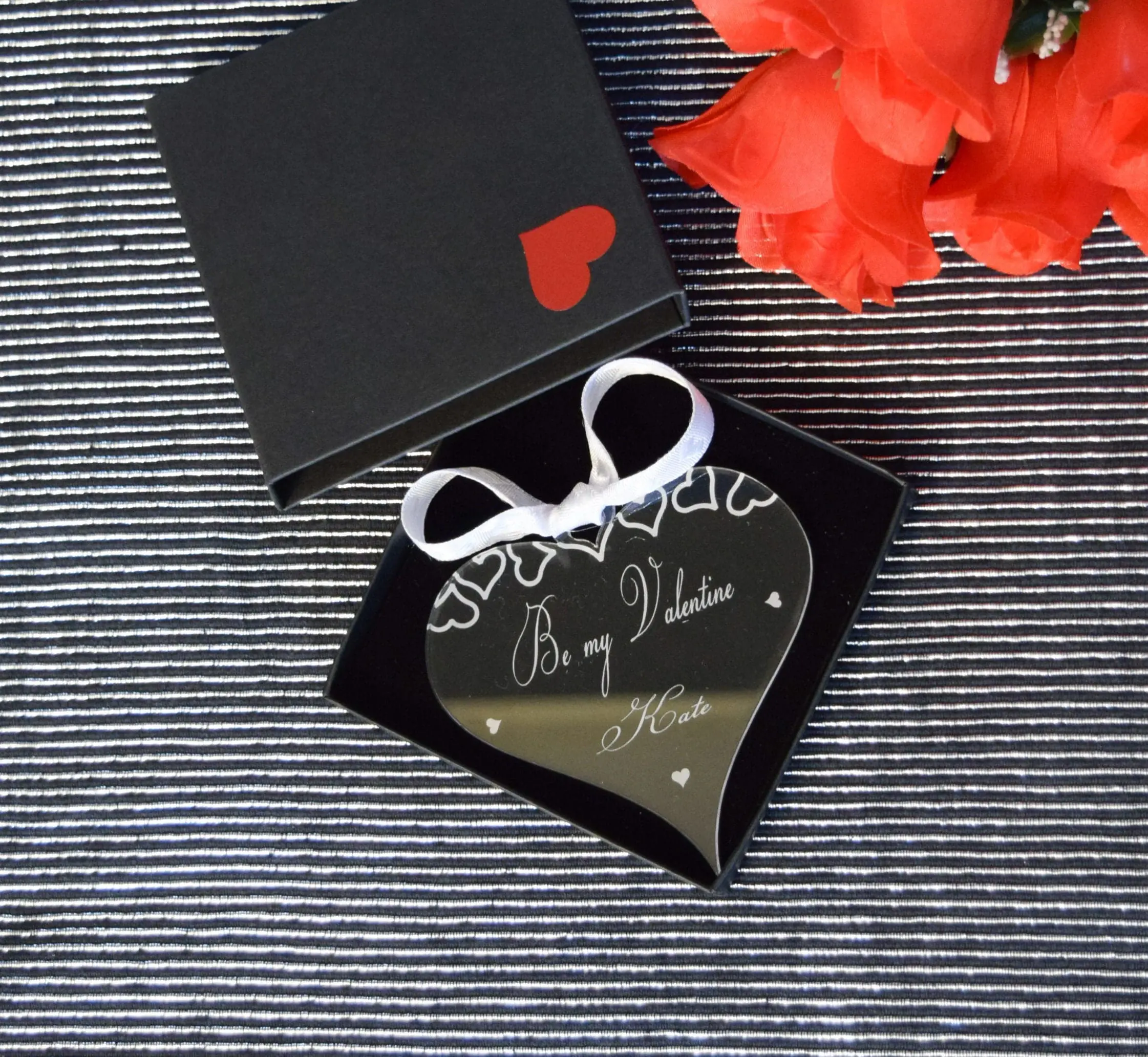 Valentine's Day Personalised Gift Heart Shape, Laser Engraved Heart ...