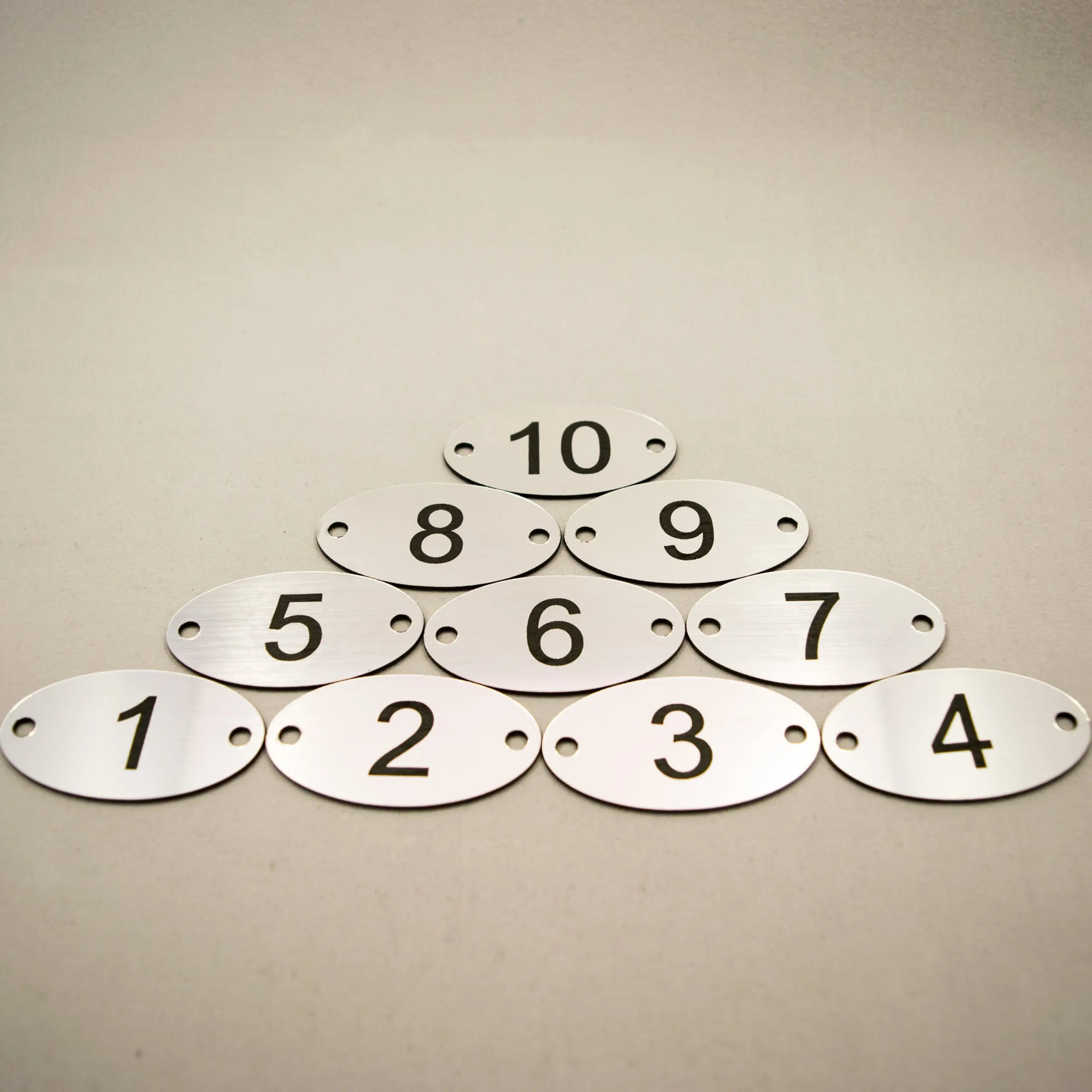 15 Laser Engraved Number Discs, 2 Holes for Table, Tags, Locker, Pub ...