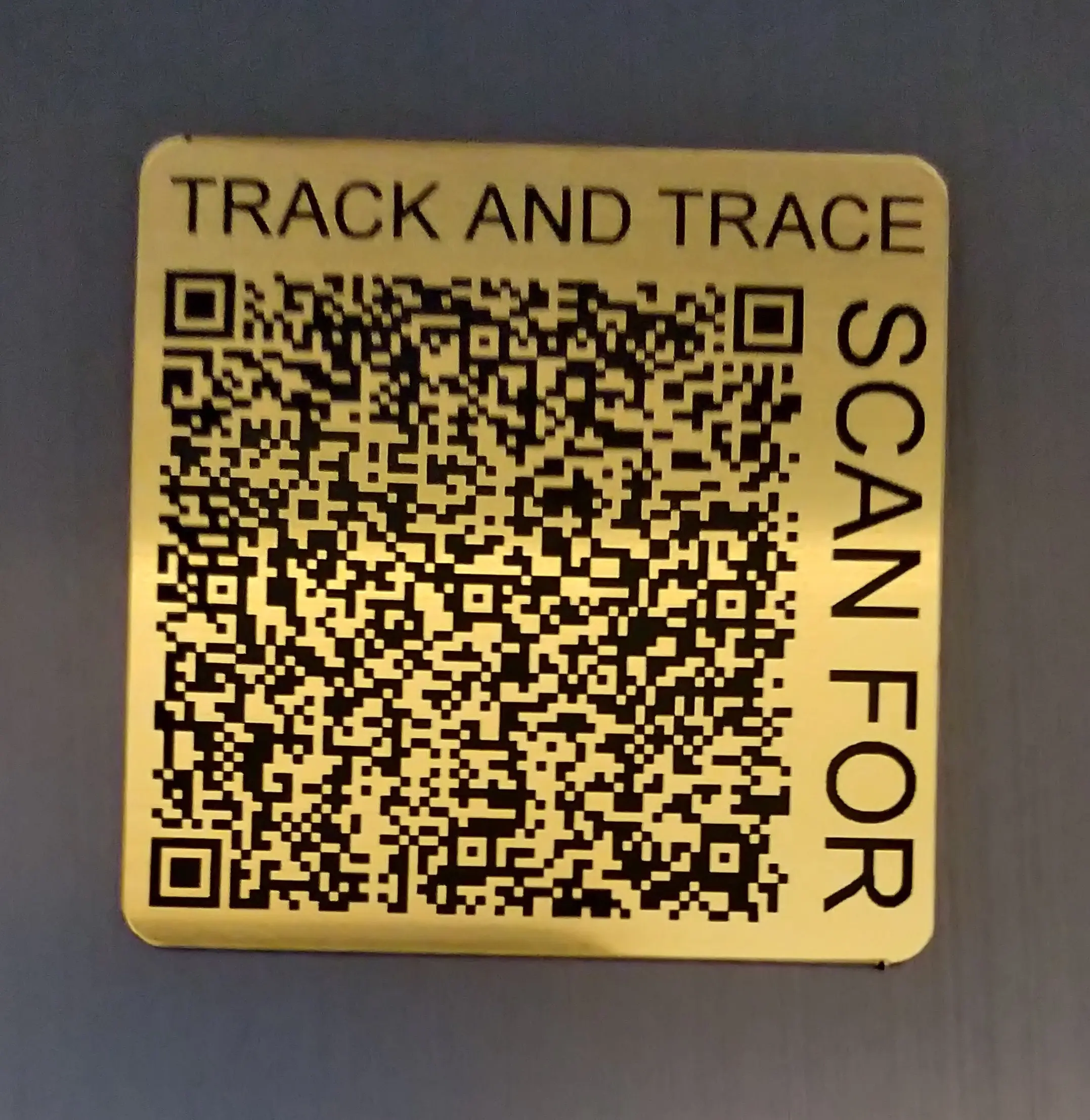 5"x5" (127mm x 127mm) Customised QR Code Laser Engraved Tags, Facebook ...