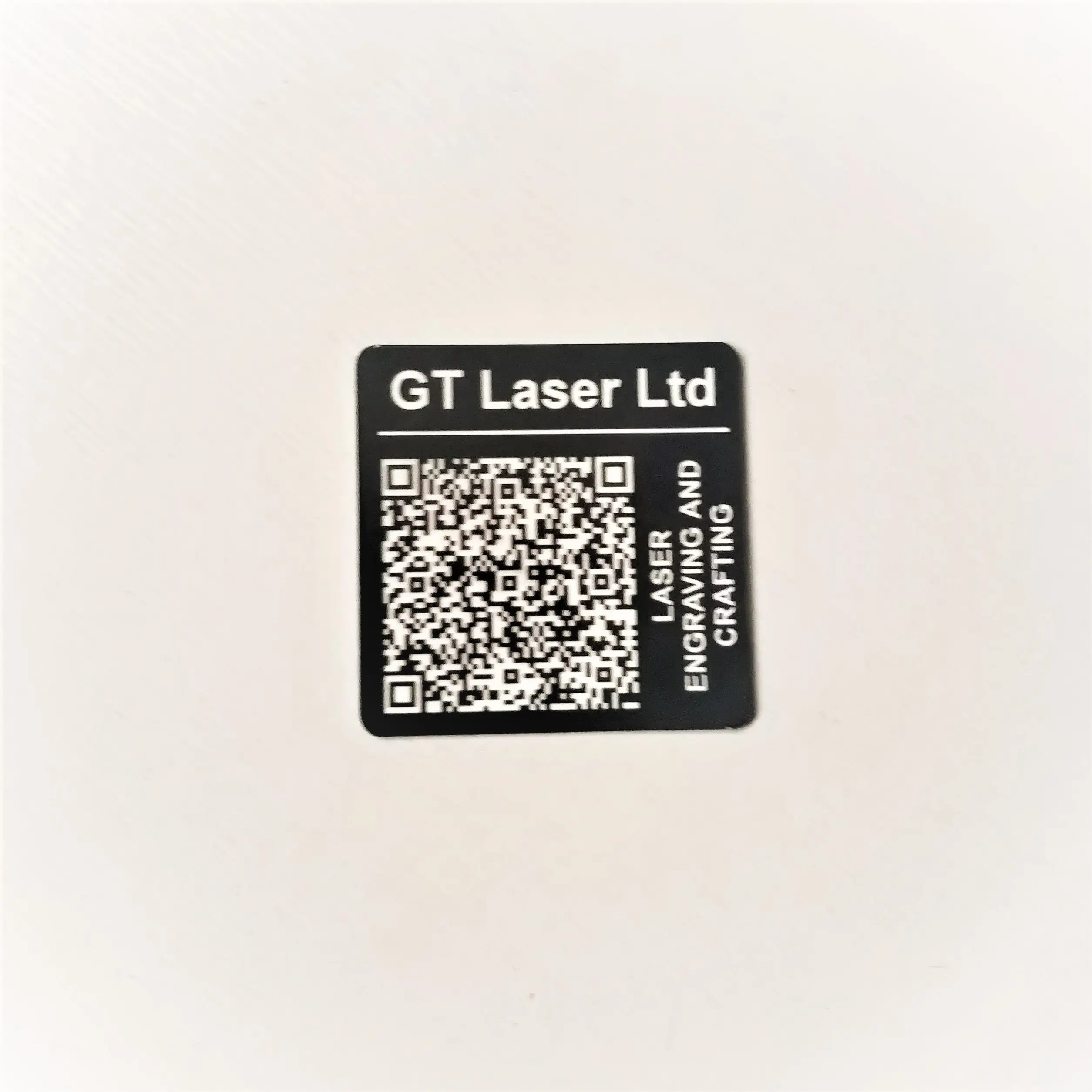 5"x5" (127mm x 127mm) Customised QR Code Laser Engraved Tags, Facebook ...