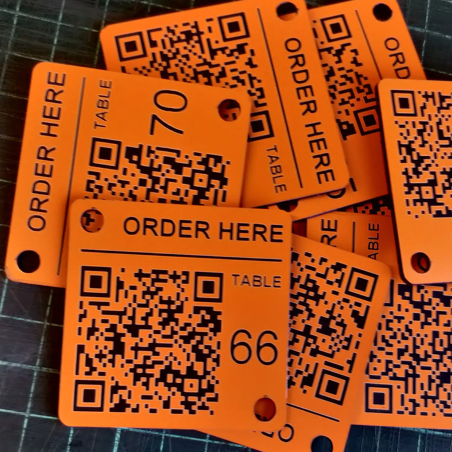 5"x5" (127mm x 127mm) Customised QR Code Laser Engraved Tags, Facebook ...