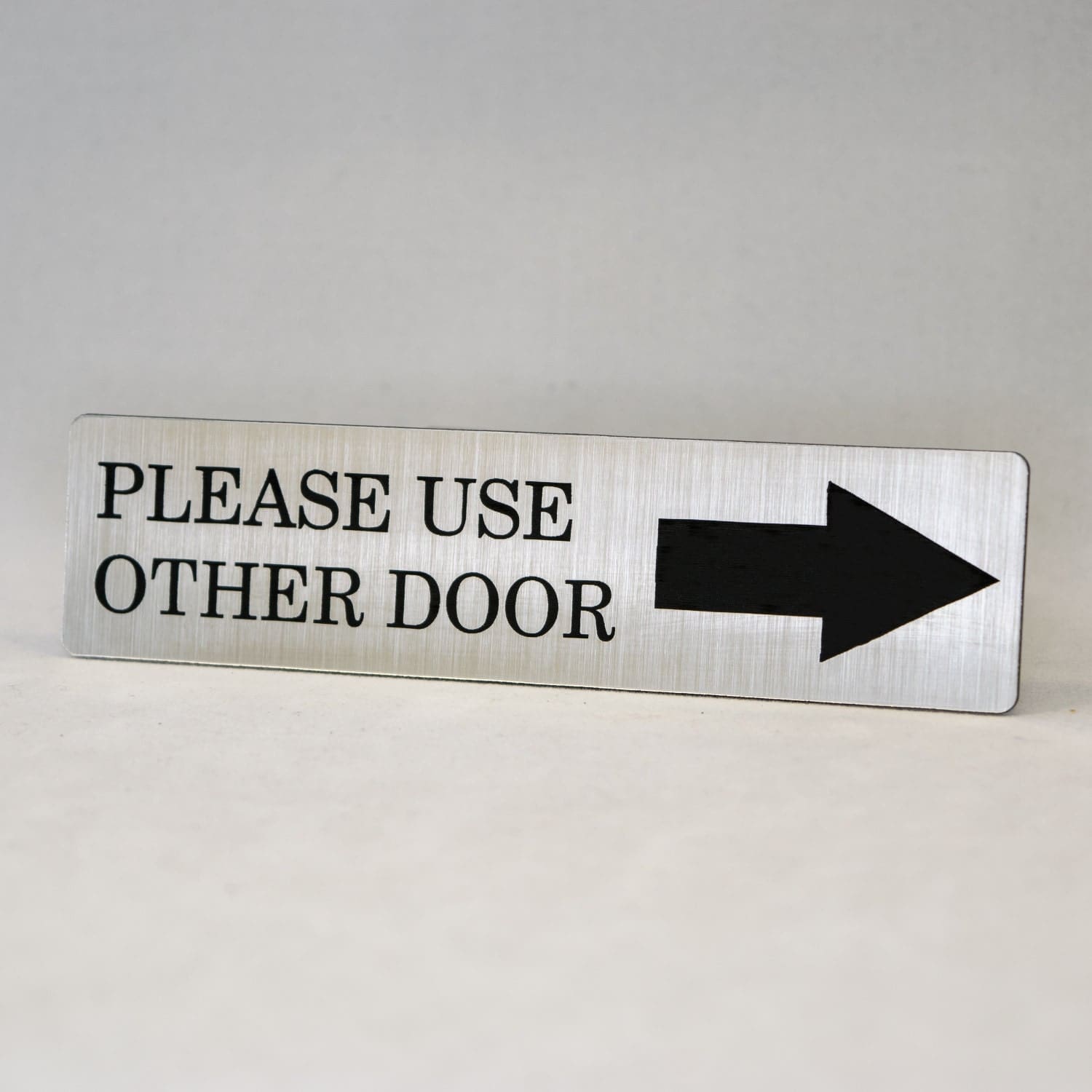 Please Use Other Door Engraved with Arrow Home, Store or Office Plastic ...