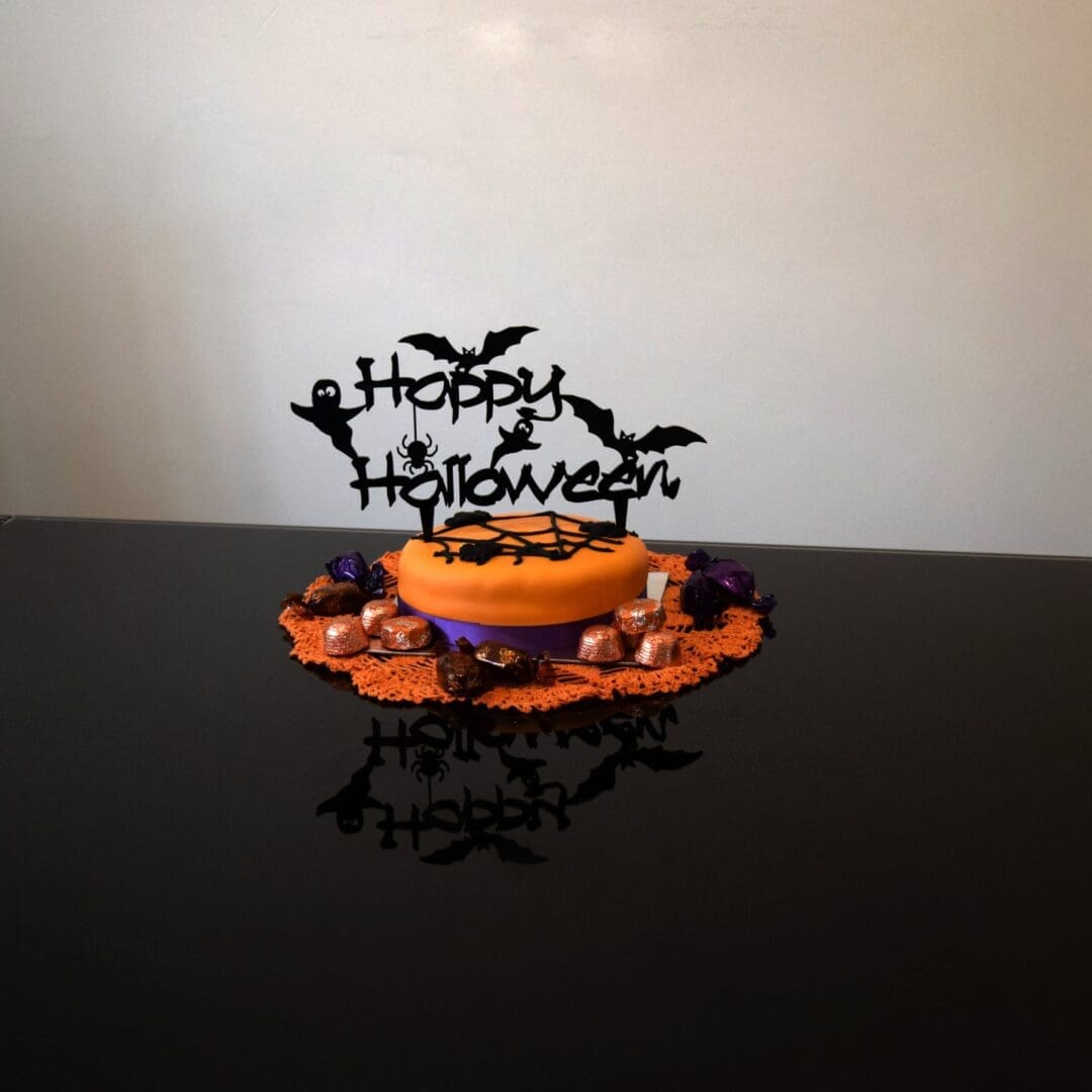 Ghost and Bat Cake Topper, Spooky Halloween Cake Topper, Halloween ...