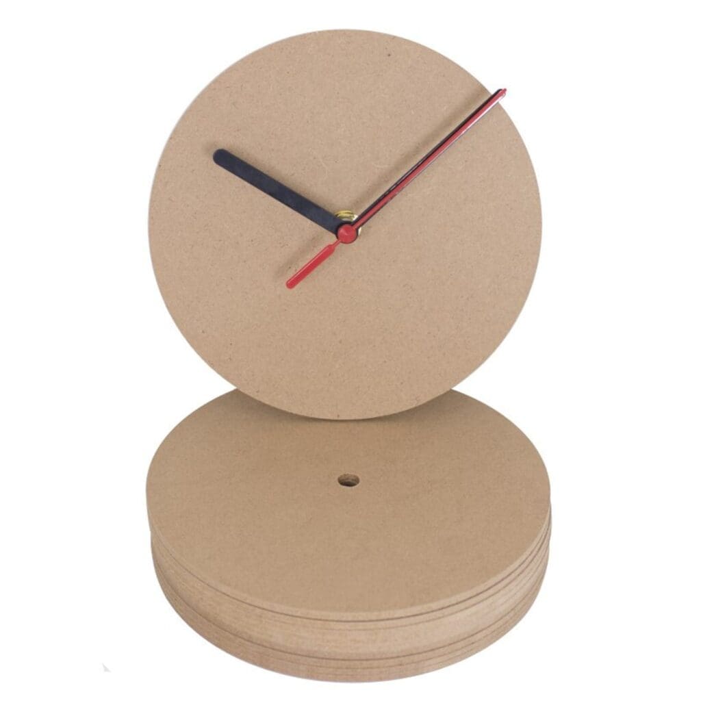 MDF Clock Face, Round 170mm | Laser Arts eCommerce