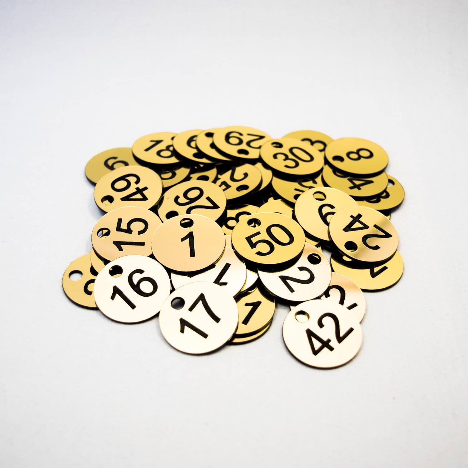 Set of 50x3cm Laser Engraved Number Discs, Table, Tags, Locker ...