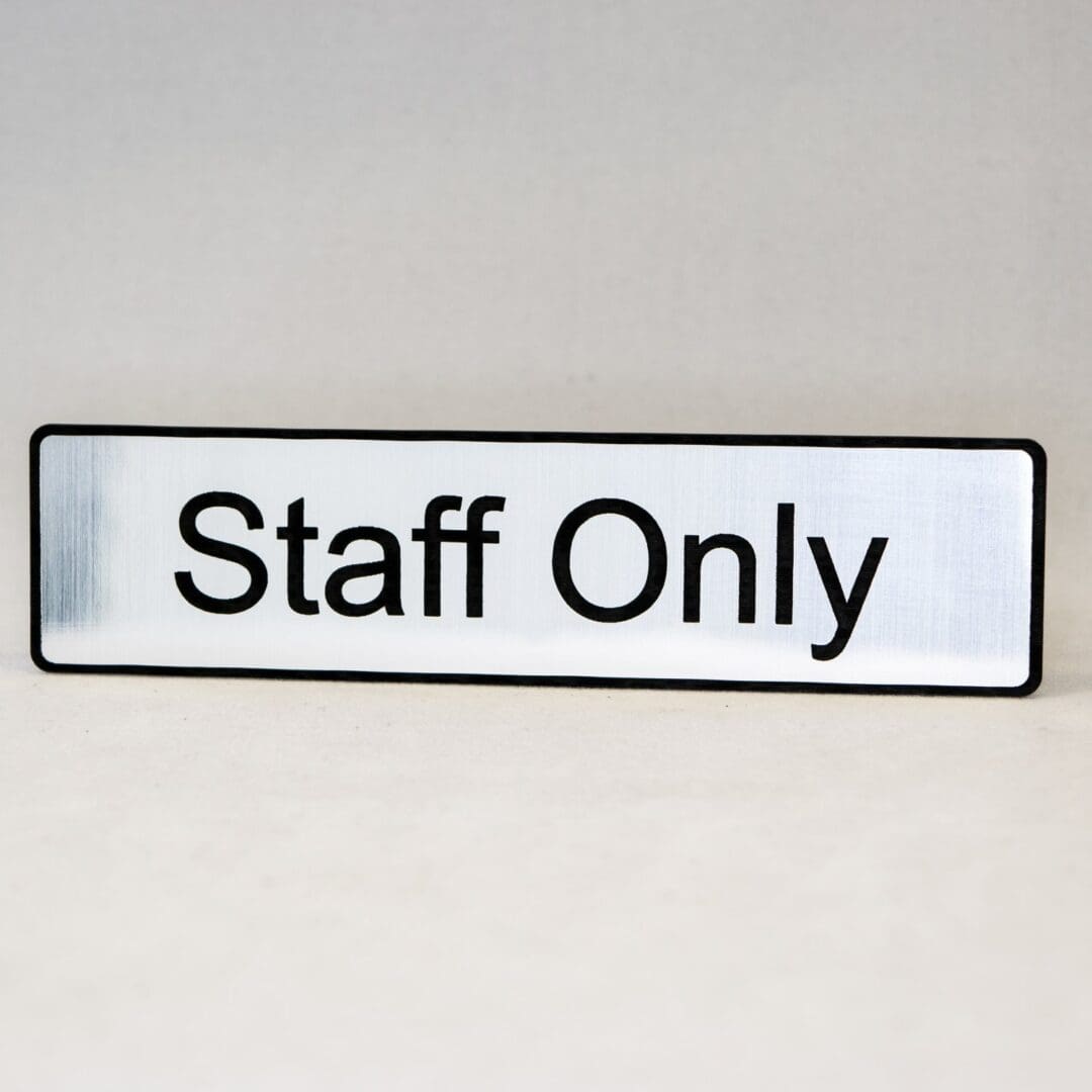 STAFF ONLY Laser Engraved Home, Store, Restaurant, Club Plastic Sign 1. ...